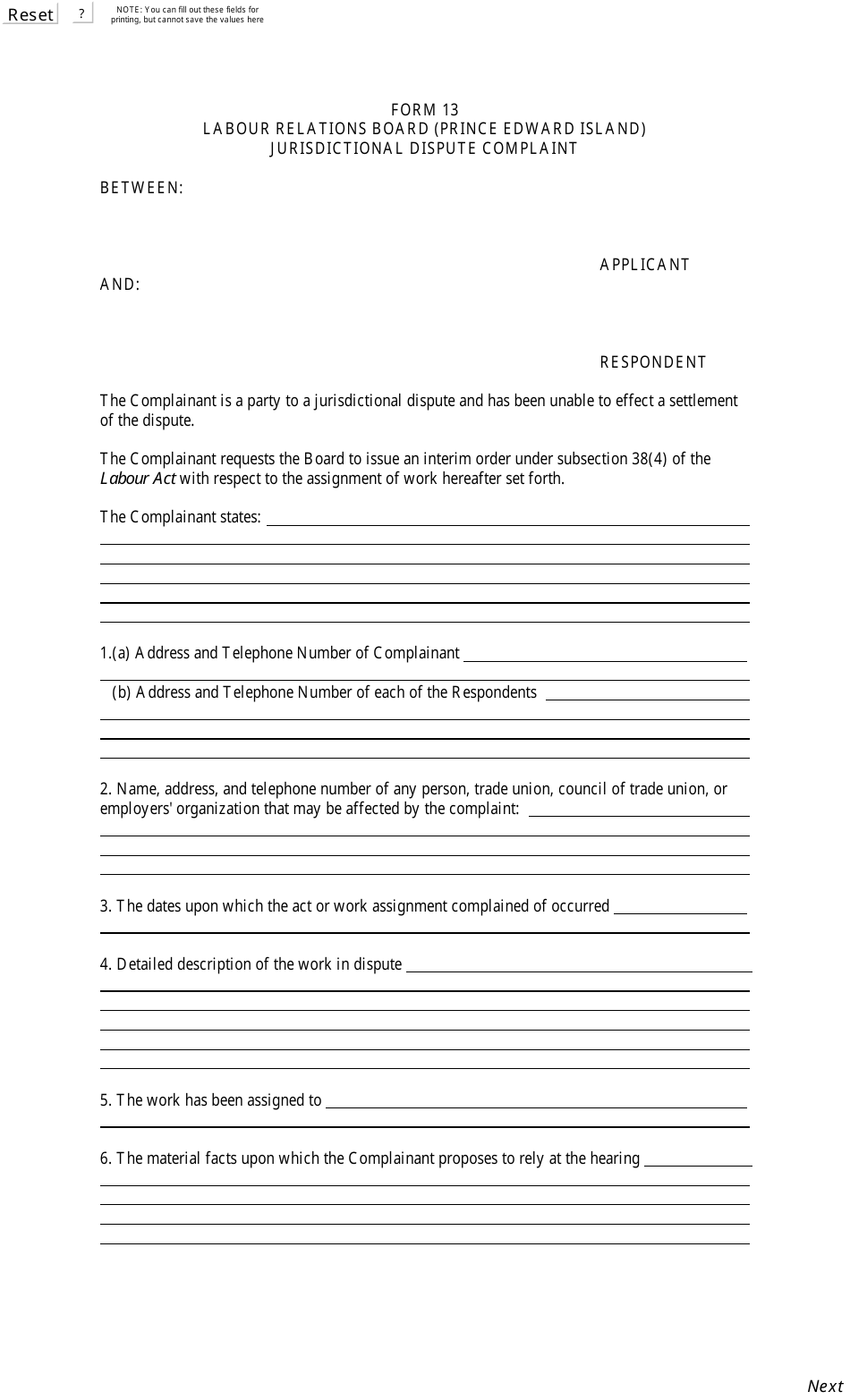 Form 13 - Fill Out, Sign Online and Download Fillable PDF, Prince ...
