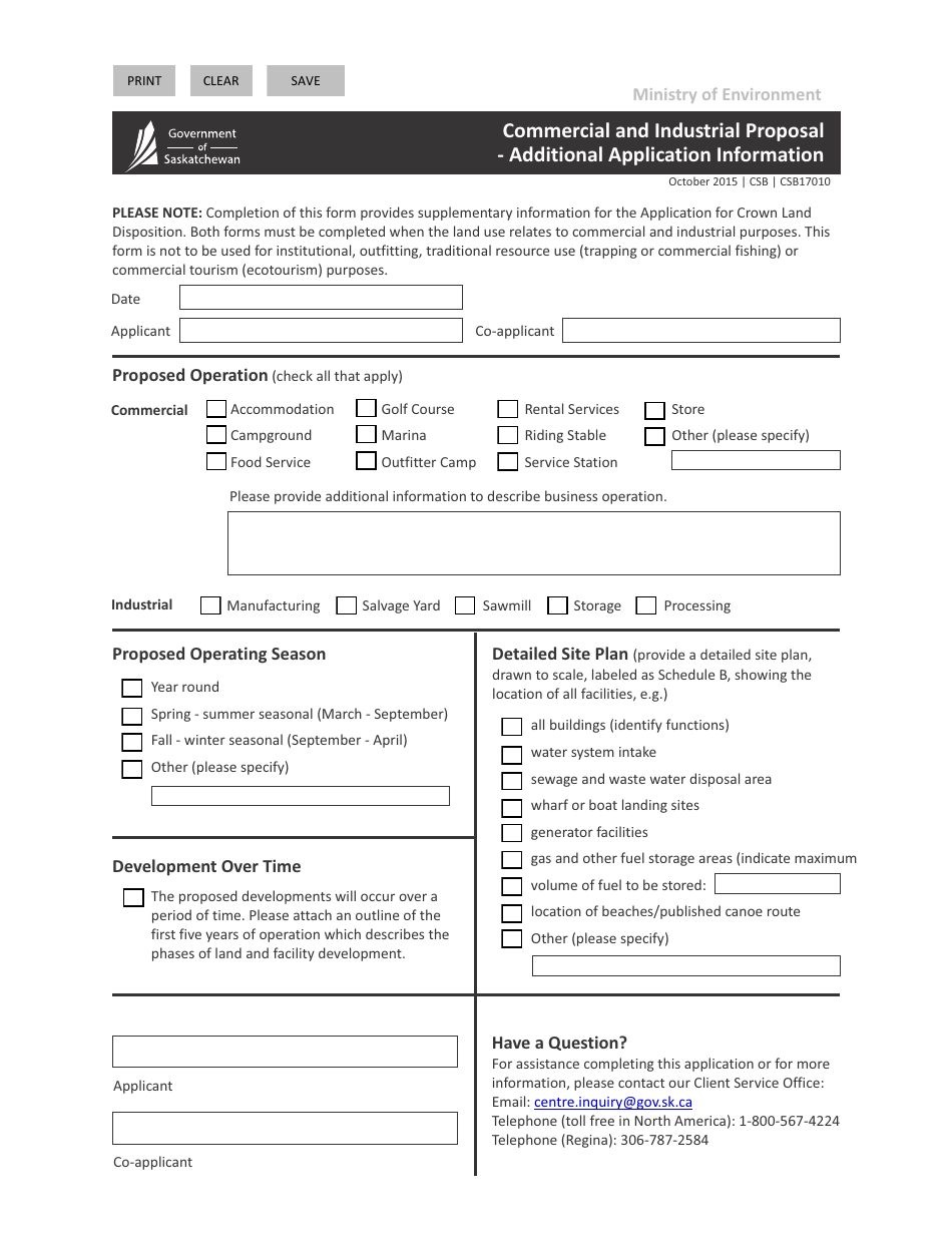 Form CSB17010 - Fill Out, Sign Online and Download Fillable PDF ...