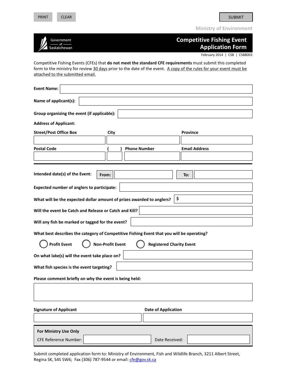 Form CSB8003 - Fill Out, Sign Online and Download Fillable PDF ...