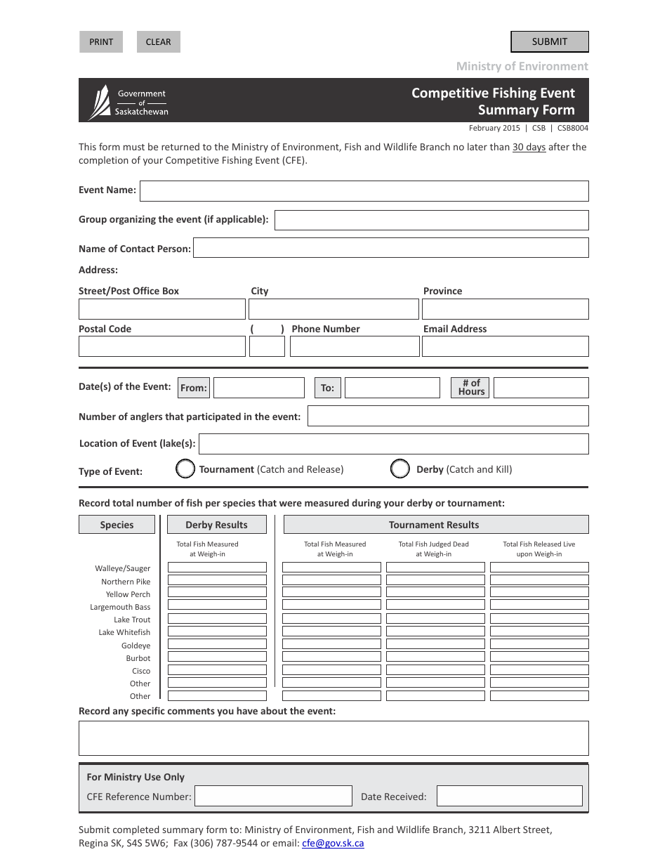Form CSB8004 - Fill Out, Sign Online and Download Fillable PDF ...