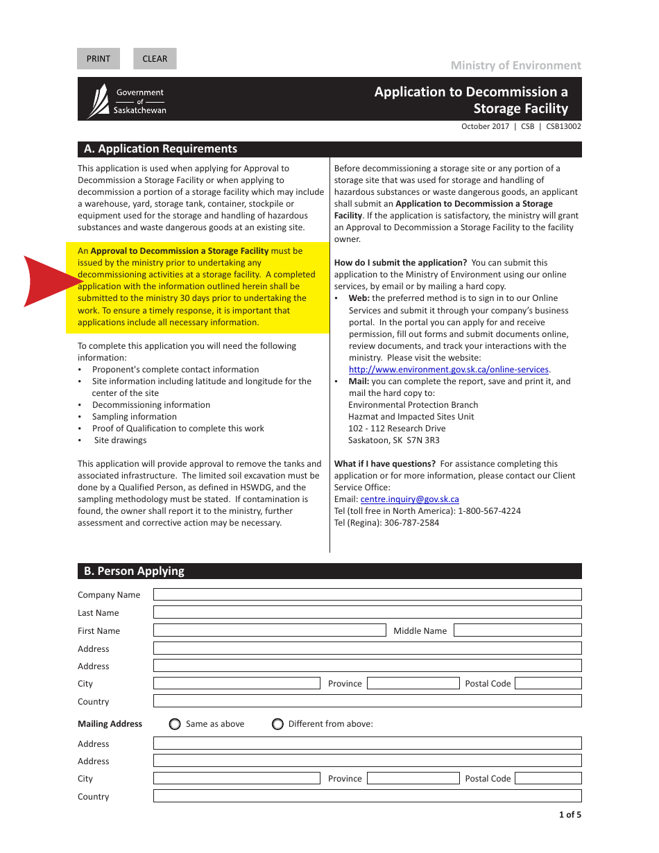 Form CSB13002 - Fill Out, Sign Online and Download Fillable PDF ...