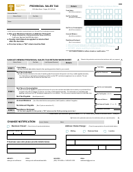 Saskatchewan Canada Provincial Sales Tax Return Download Fillable PDF ...