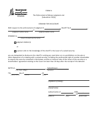 Form N Download Printable PDF or Fill Online Demand for Disclosure ...