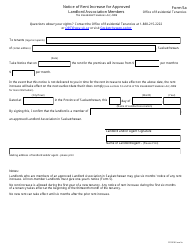 Form 5A Download Fillable PDF or Fill Online Notice of Rent Increase ...