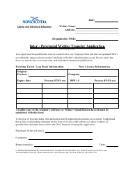 Nova Scotia Canada Inter-Provincial Welder Transfer Application Download Fillable PDF ...