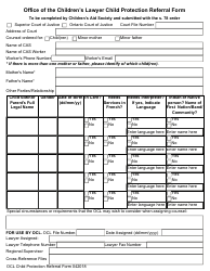 Ontario Canada Office of the Children's Lawyer Child Protection ...