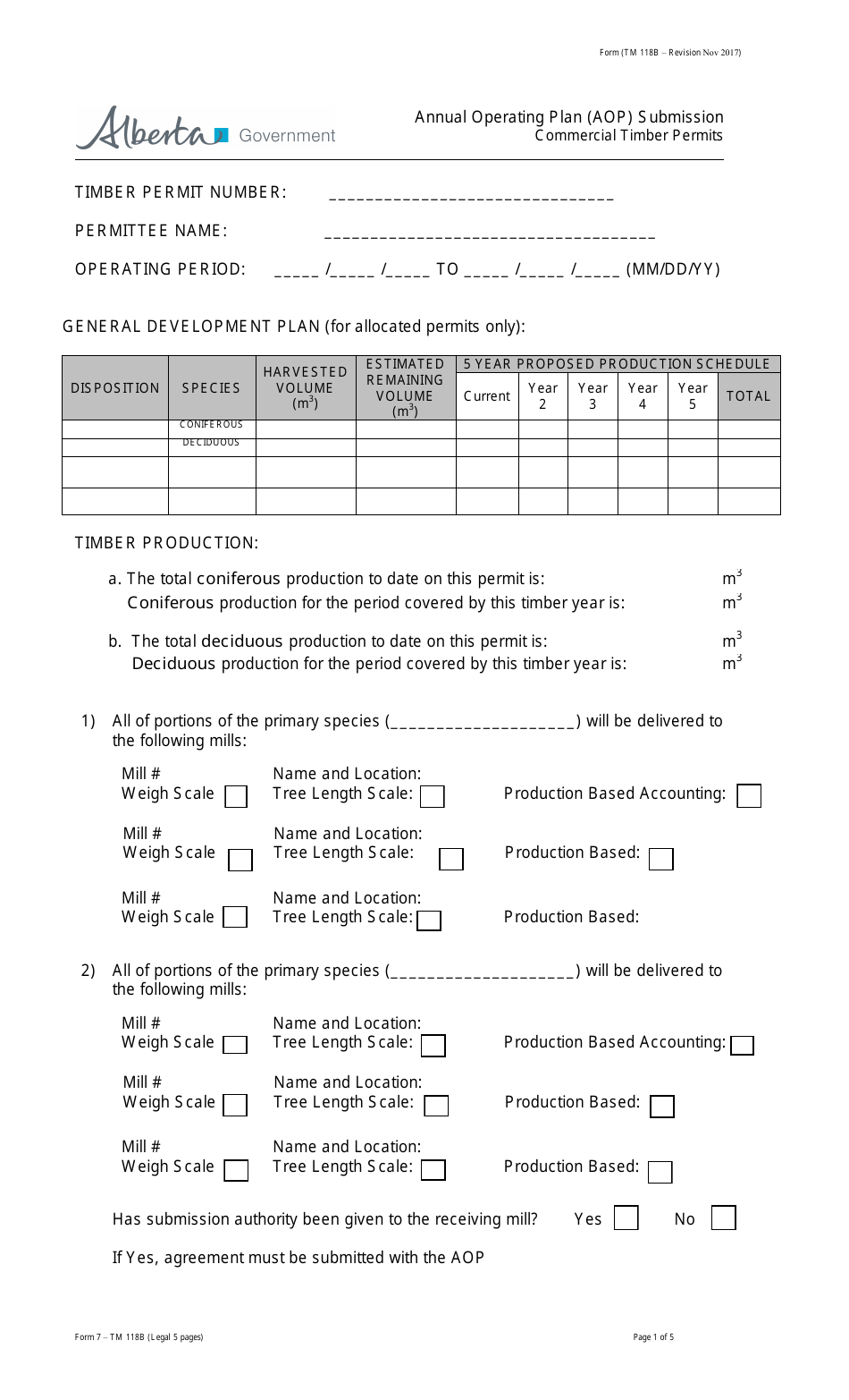 Form TM118B (7) - Fill Out, Sign Online and Download Fillable PDF ...