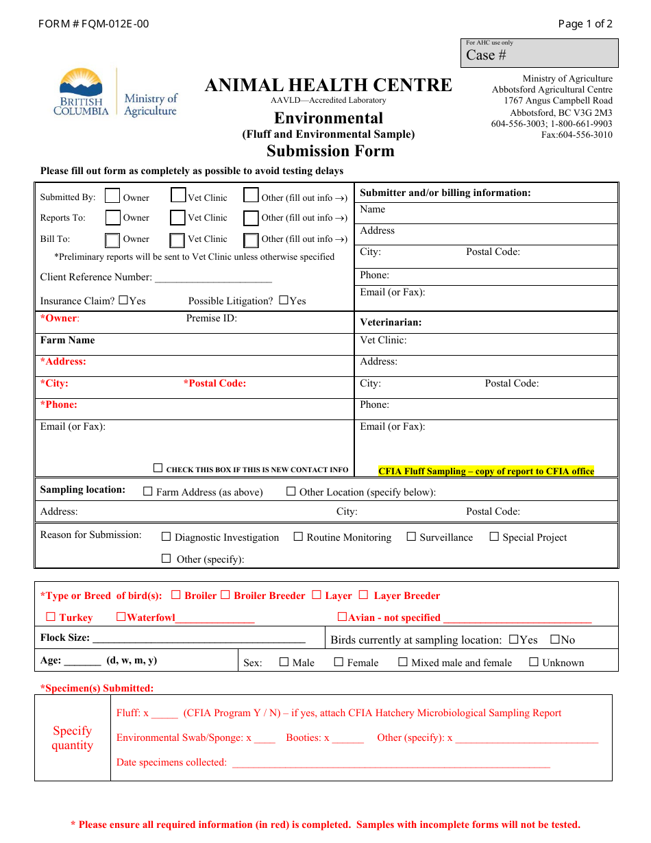 Form FQM-012E-00 - Fill Out, Sign Online and Download Fillable PDF ...