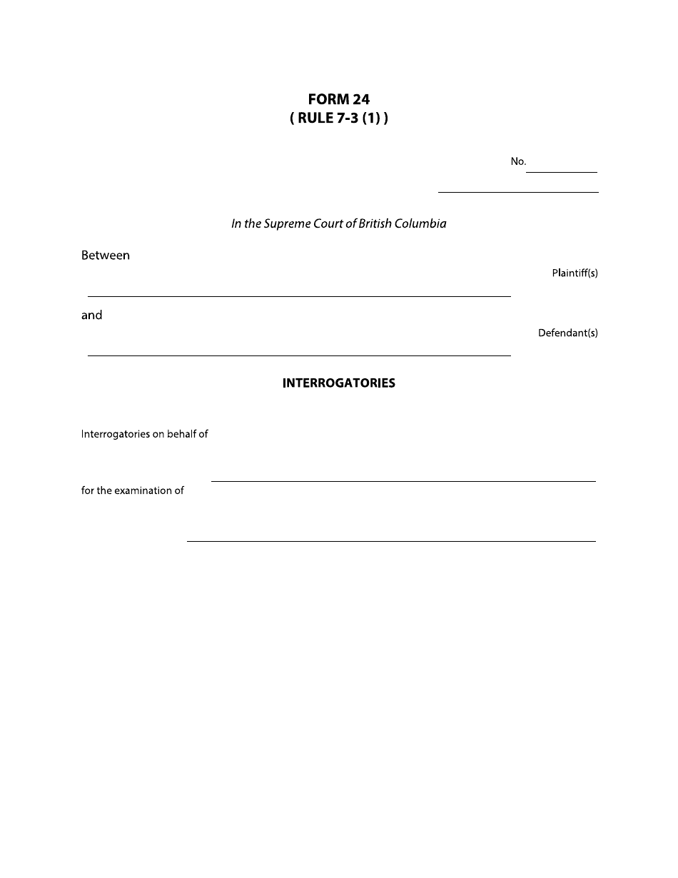 Form 24 - Fill Out, Sign Online and Download Fillable PDF, British ...