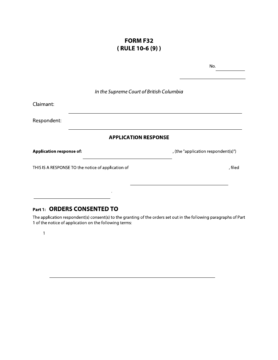Form F32 - Fill Out, Sign Online and Download Fillable PDF, British ...