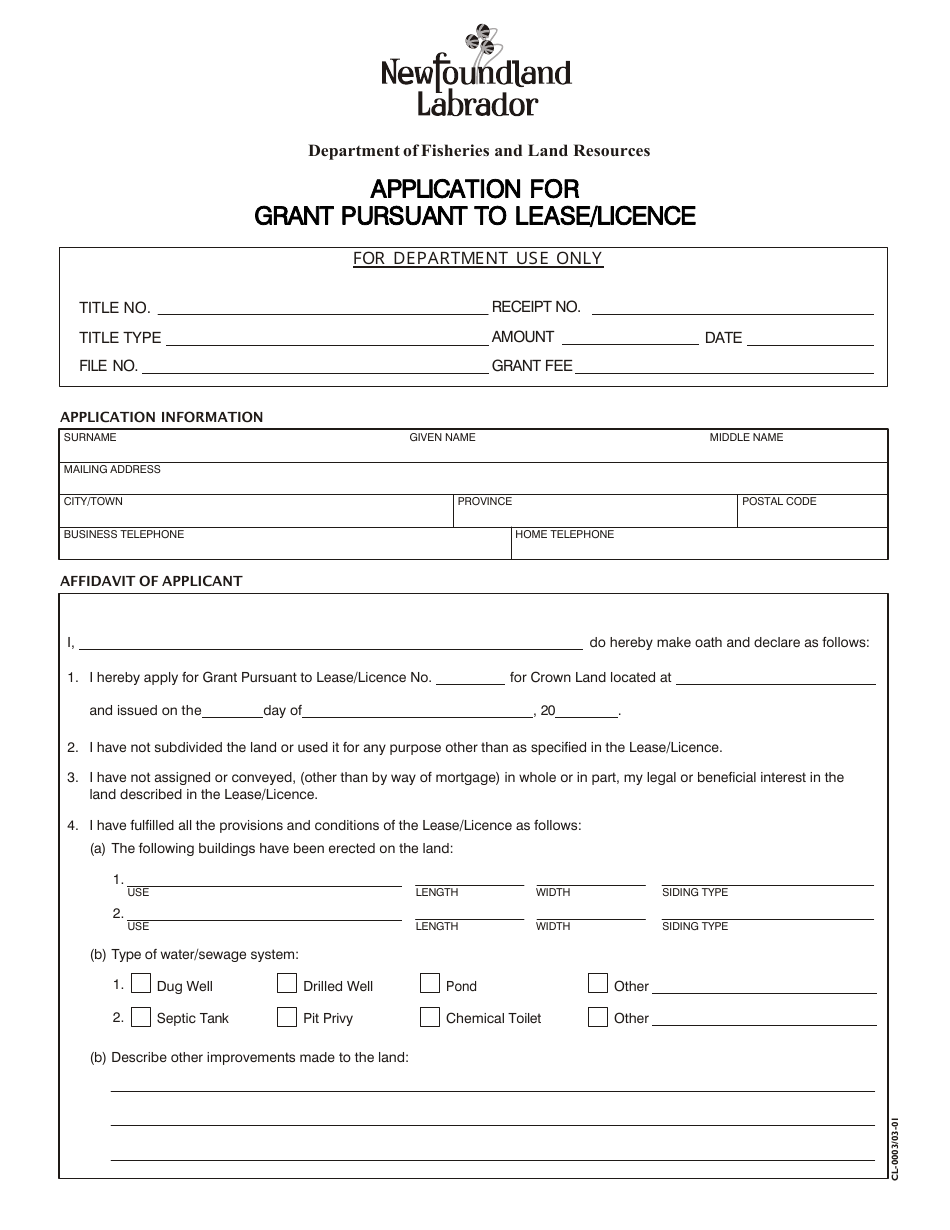 Form CL-0003 - Fill Out, Sign Online and Download Printable PDF ...