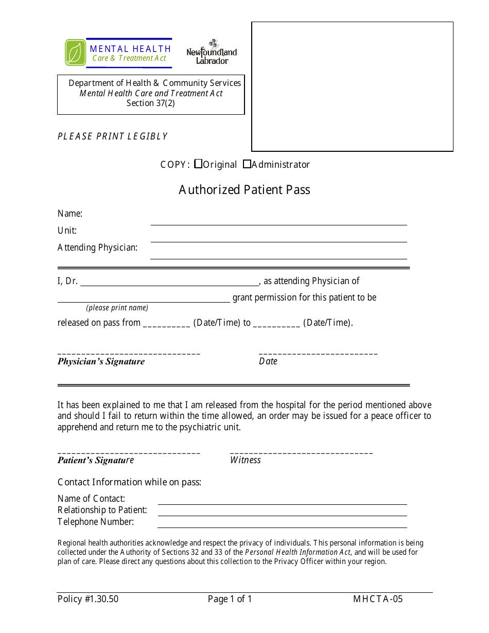 Form MHCTA-05 - Fill Out, Sign Online and Download Fillable PDF ...