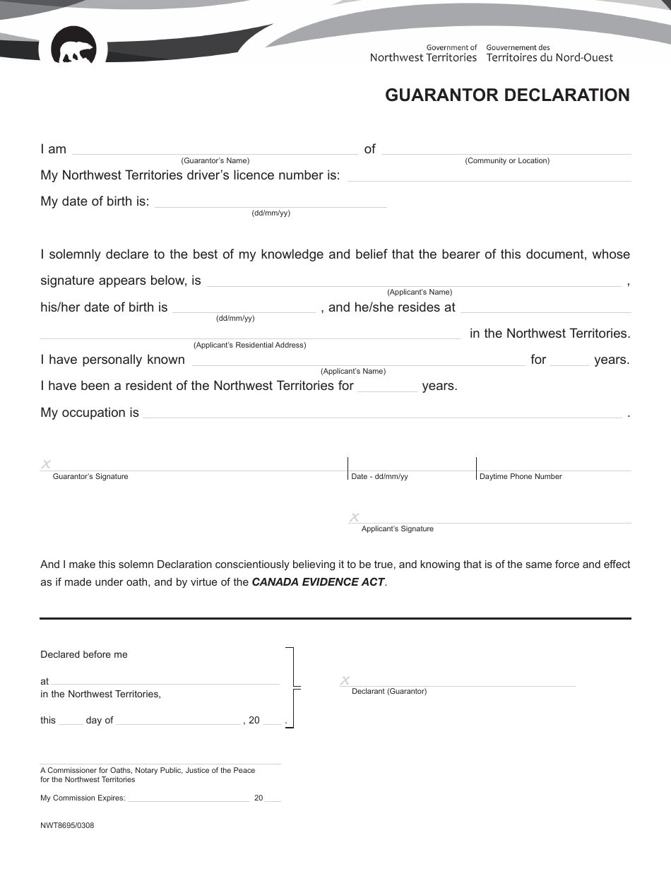 Form NWT8695 - Fill Out, Sign Online and Download Printable PDF ...