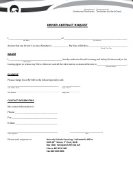 Northwest Territories Canada Driver Abstract Request Download Printable ...