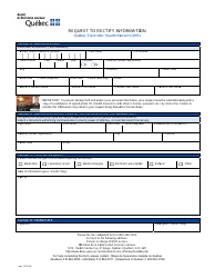 Quebec Canada Quebec Electronic Health Record (Qhr) Request to Rectify Information Download ...