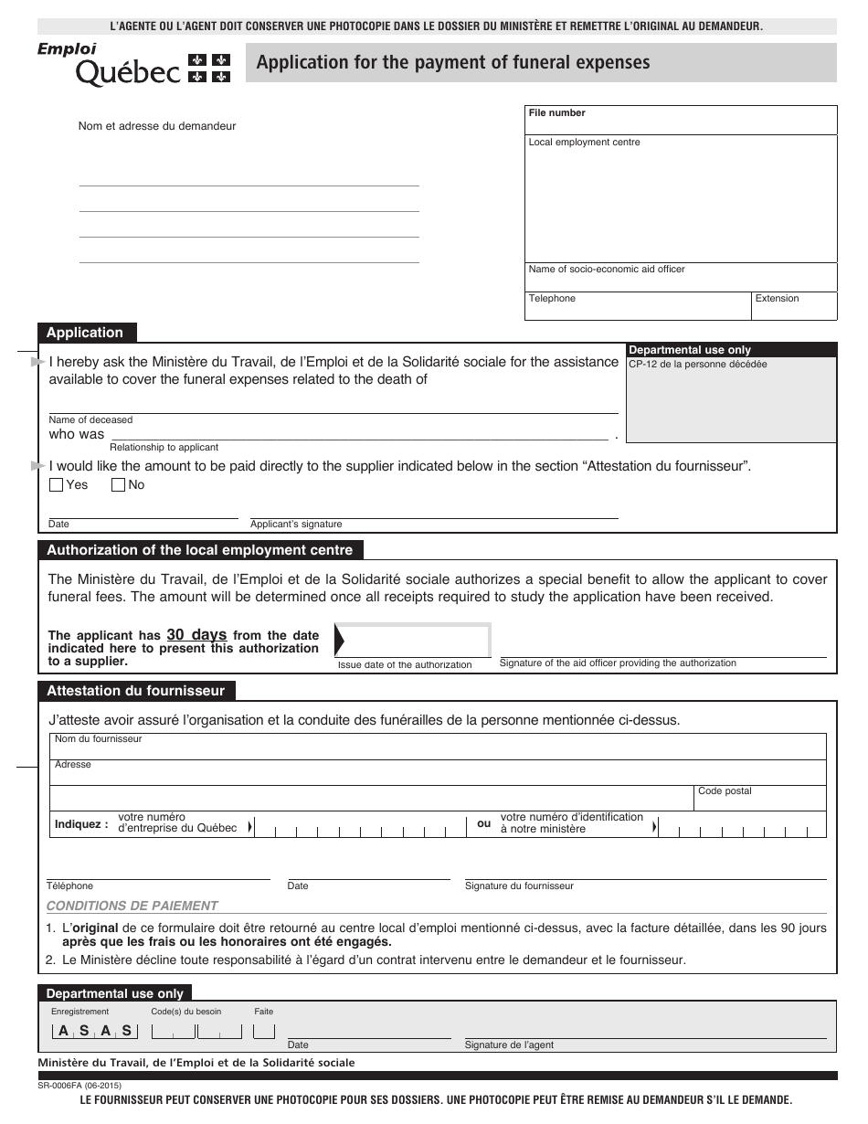 Form SR-0006FA - Fill Out, Sign Online and Download Fillable PDF ...