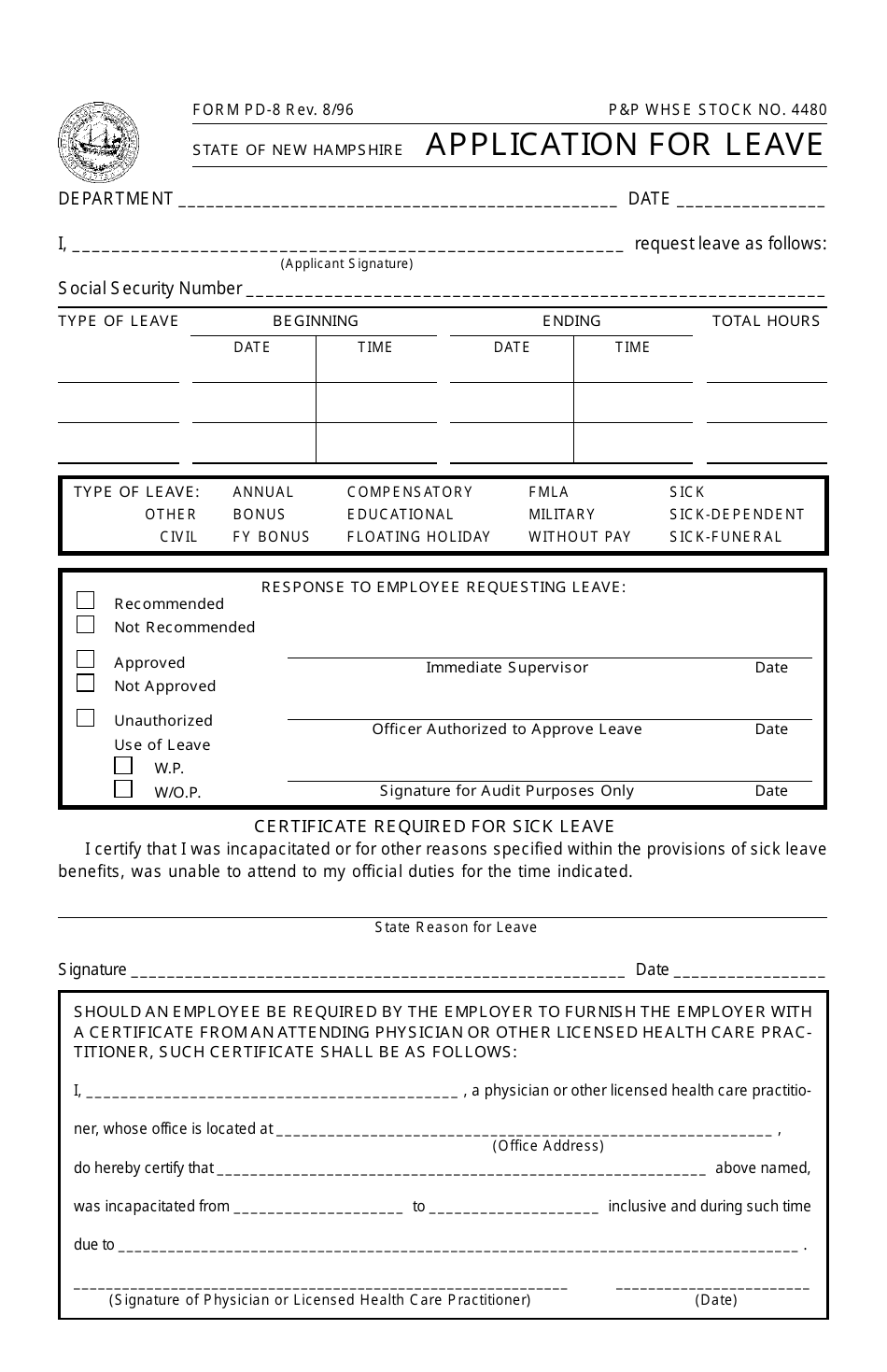 Form PD-8 - Fill Out, Sign Online and Download Printable PDF, New ...