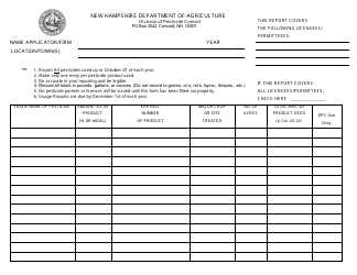 New Hampshire Yearly Use Pesticide Reporting Form - Fill Out, Sign ...
