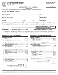 Form BUS18005 Download Printable PDF or Fill Online Hunting or Fishing License Application New ...