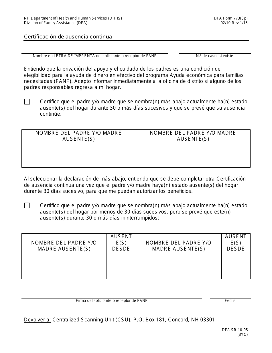 Formulario 773 - Fill Out, Sign Online and Download Printable PDF, New ...