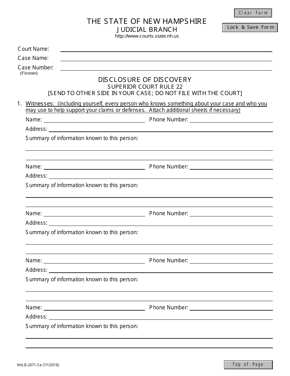 Form NHJB-2671-SE - Fill Out, Sign Online and Download Fillable PDF ...