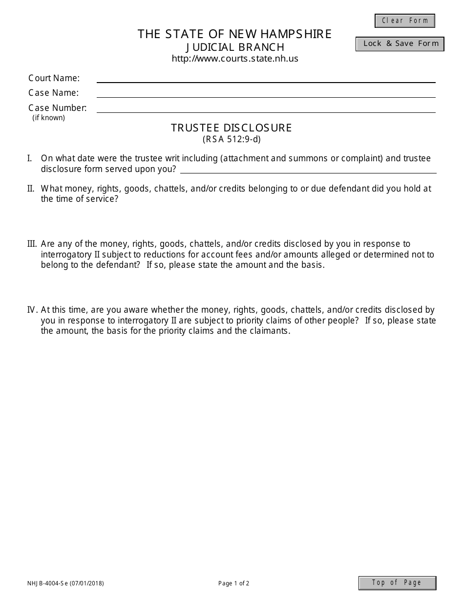 Form NHJB-4004-SE - Fill Out, Sign Online and Download Fillable PDF ...