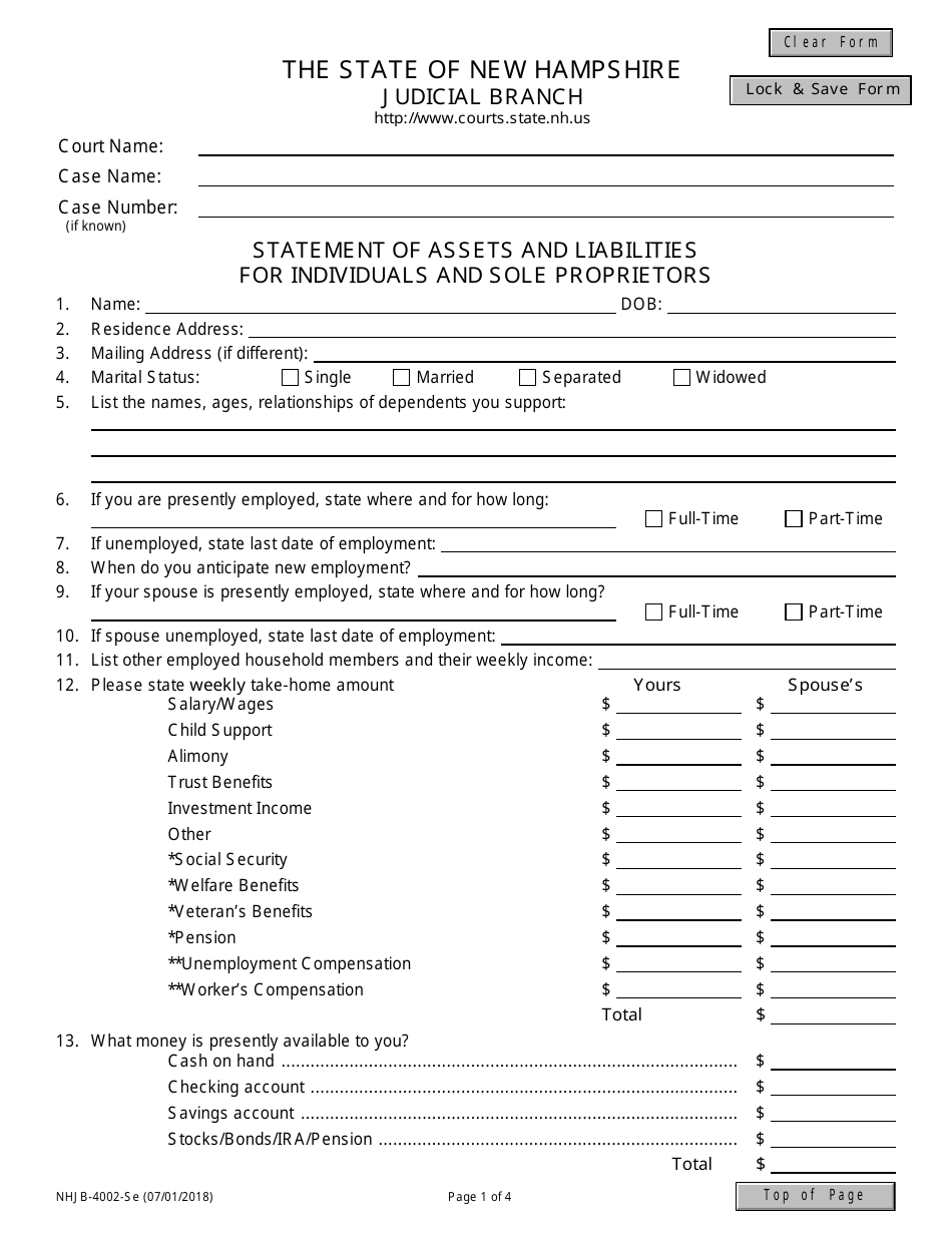 Form NHJB-4002-SE - Fill Out, Sign Online and Download Fillable PDF ...