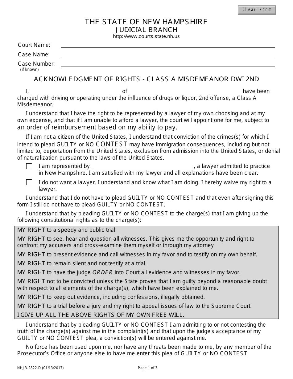 Form NHJB-2822-D - Fill Out, Sign Online and Download Fillable PDF, New ...