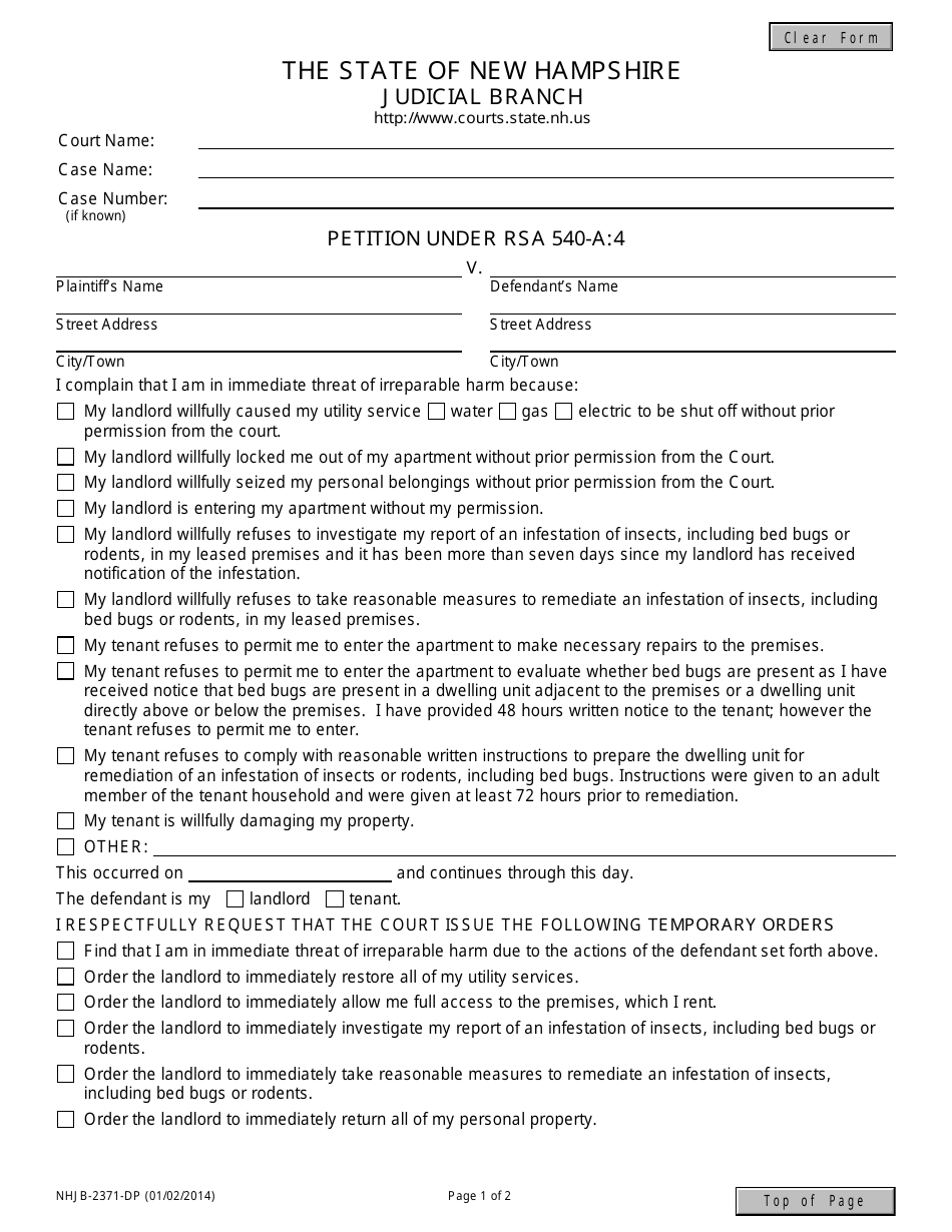 Form NHJB-2371-DP - Fill Out, Sign Online and Download Fillable PDF ...