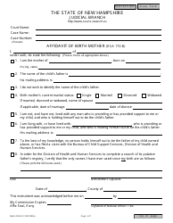 Form NHJB-2189-FP Download Fillable PDF or Fill Online Affidavit of ...