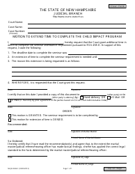 Form NHJB-2346-F Download Fillable PDF or Fill Online Motion to Extend ...