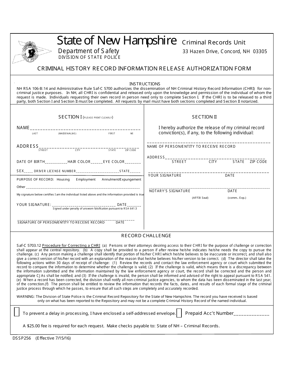 Form DSSP256 - Fill Out, Sign Online and Download Fillable PDF, New ...