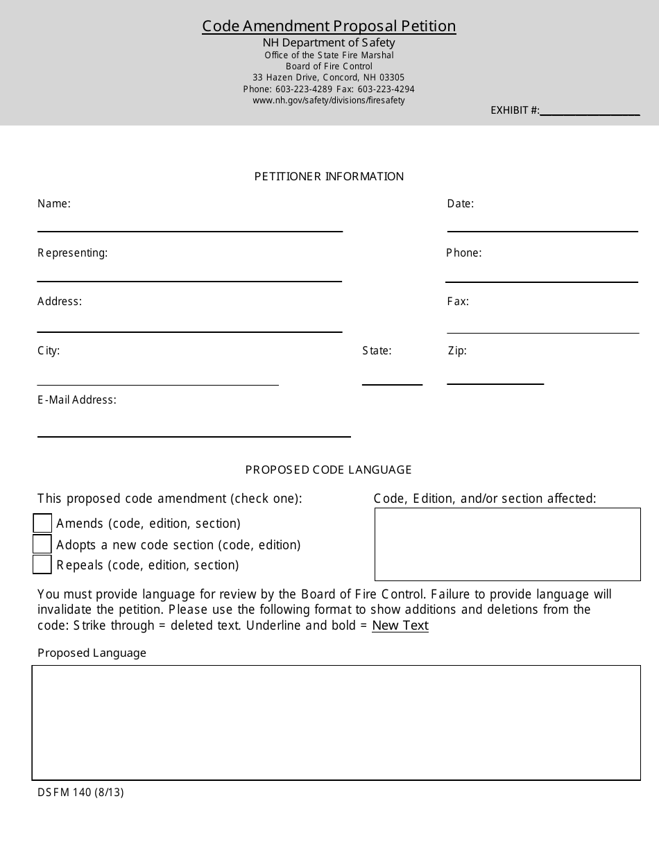 Form DSFM140 - Fill Out, Sign Online and Download Fillable PDF, New ...