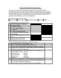 New Hampshire Wage Garnishment Worksheet Download Fillable PDF ...