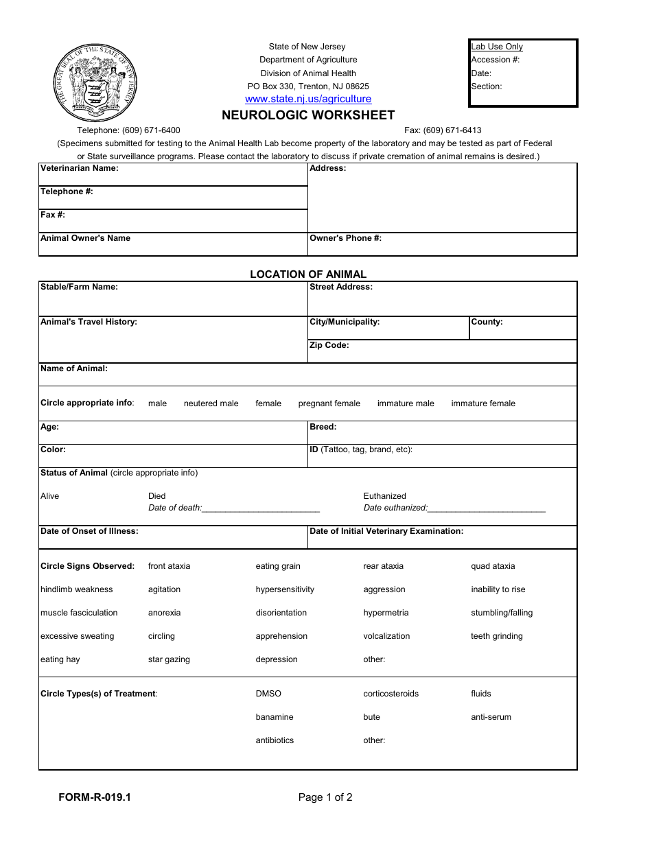 Form R-019.1 - Fill Out, Sign Online and Download Printable PDF, New ...