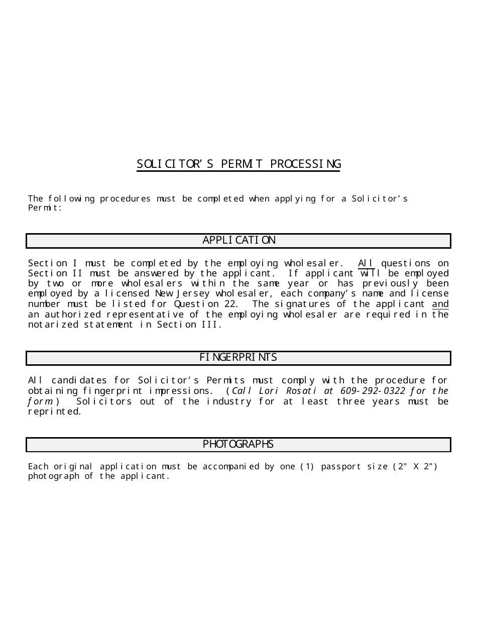 New Jersey Application for Solicitor's Permit - Fill Out, Sign Online ...