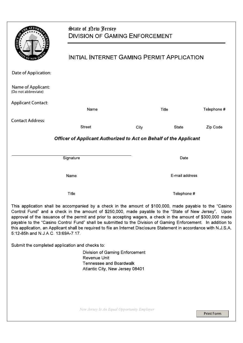 Form 26 - Fill Out, Sign Online and Download Fillable PDF, New Jersey ...