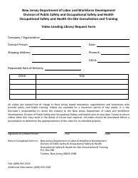 New Jersey Video Lending Library Request Form Download Printable PDF ...
