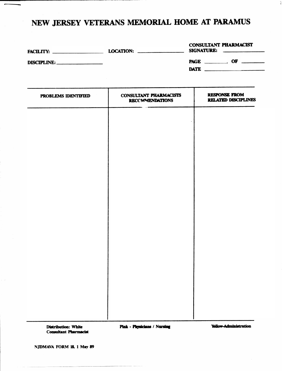 NJDMAVA Form 18 - Fill Out, Sign Online and Download Fillable PDF, New Jersey | Templateroller