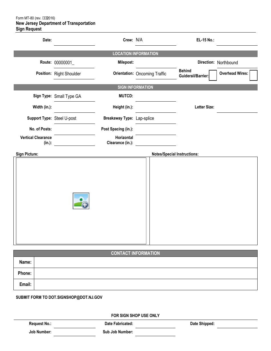 Form MT-80 - Fill Out, Sign Online and Download Fillable PDF, New ...