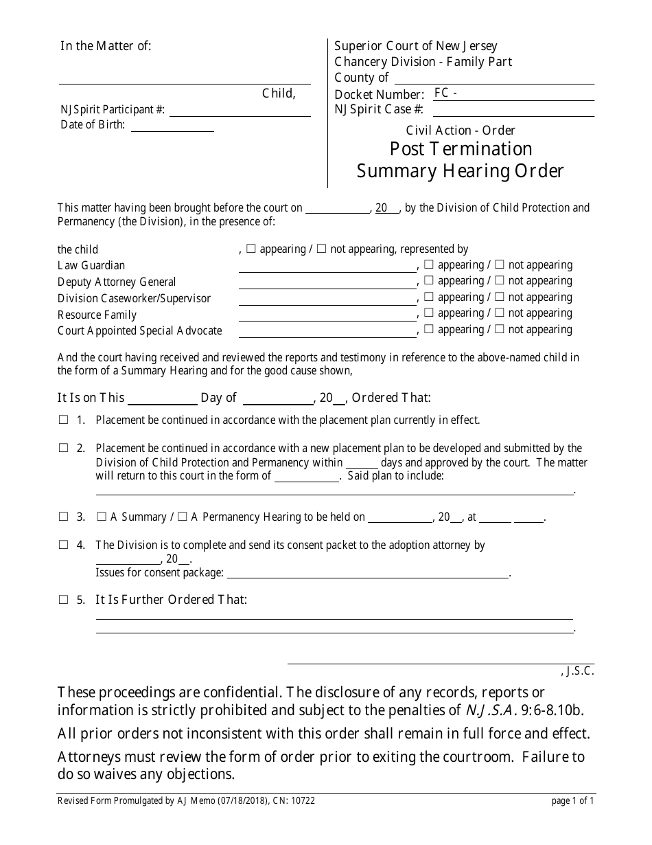 Form CN:10722 - Fill Out, Sign Online and Download Printable PDF, New ...