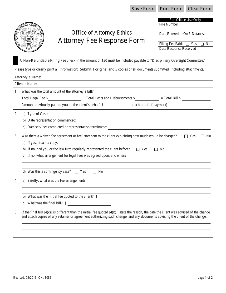 Form CN:10861 - Fill Out, Sign Online and Download Fillable PDF, New ...