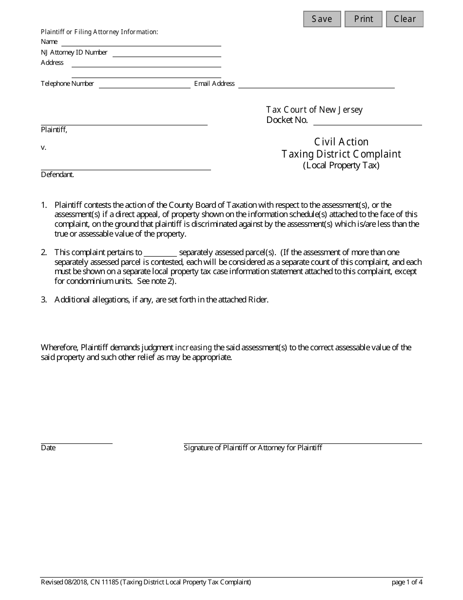 Form 11185 - Fill Out, Sign Online and Download Fillable PDF, New ...