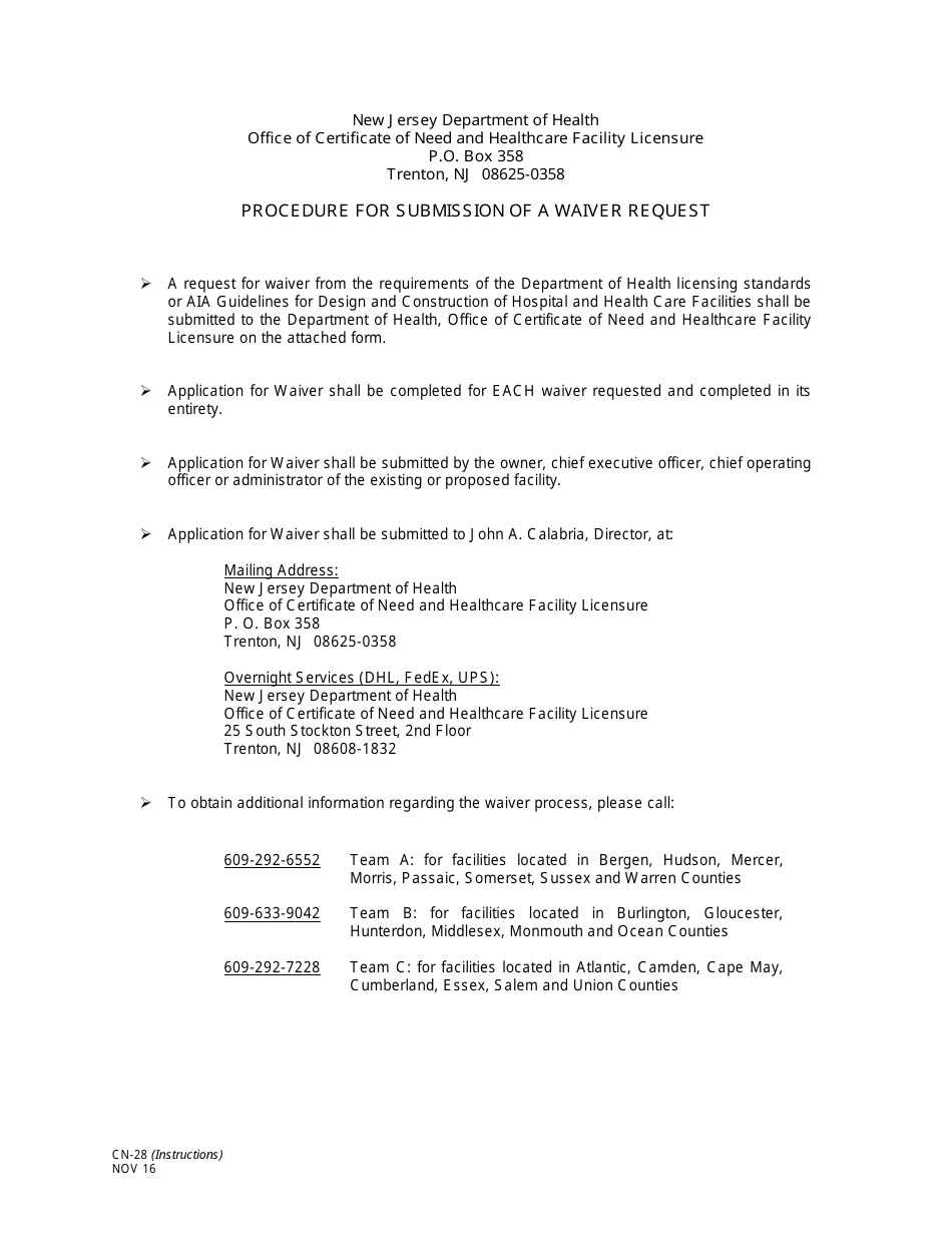 Form CN-28 - Fill Out, Sign Online and Download Printable PDF, New ...