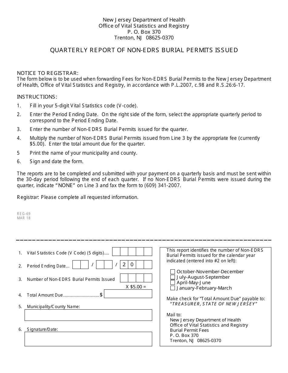 Form REG-69 - Fill Out, Sign Online and Download Printable PDF, New ...