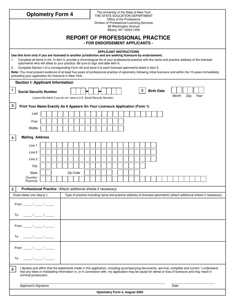Optometry Form 4 - Fill Out, Sign Online and Download Printable PDF ...