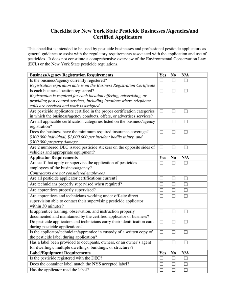 New York Checklist For New York State Pesticide Businesses Agencies And new-york-checklist-for-new-york-state-pesticide-businesses-agencies-and