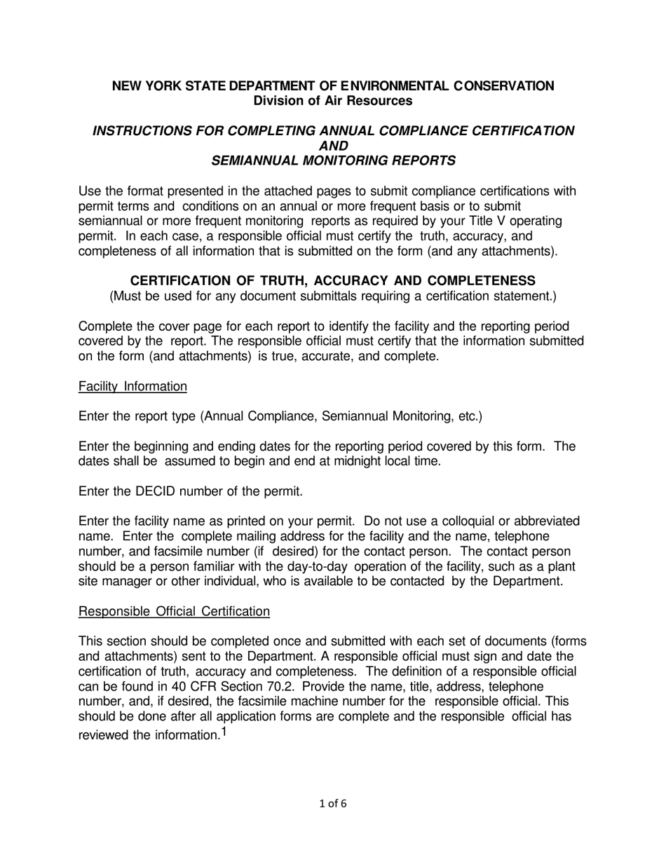 Download Instructions for Annual Compliance Certification and ...
