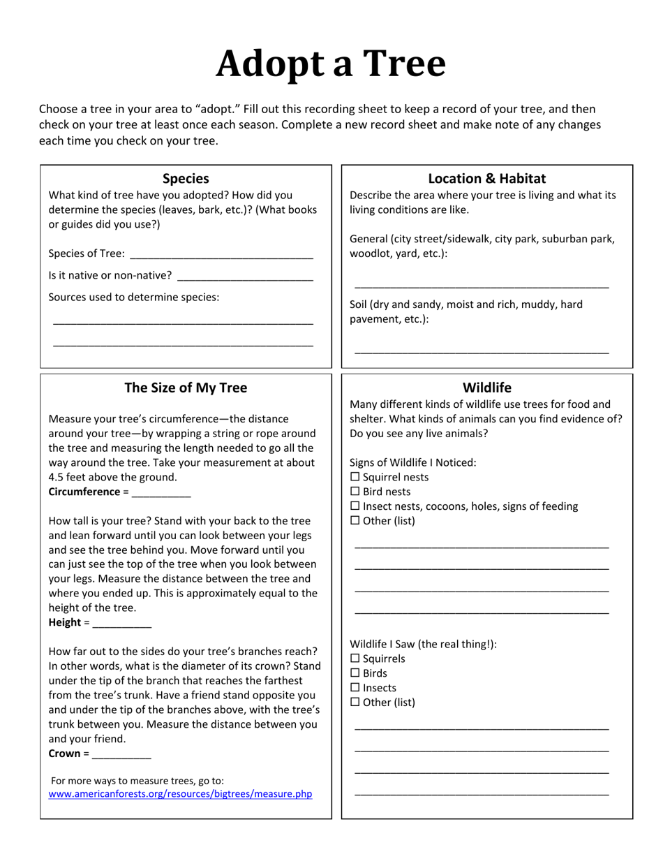 New York Adopt a Tree - Fill Out, Sign Online and Download PDF ...