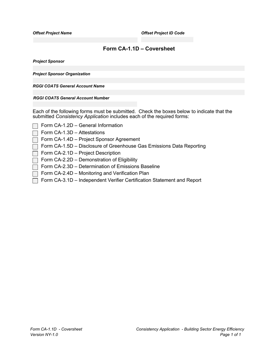 Form CA-1.1D - Fill Out, Sign Online and Download Fillable PDF, New ...